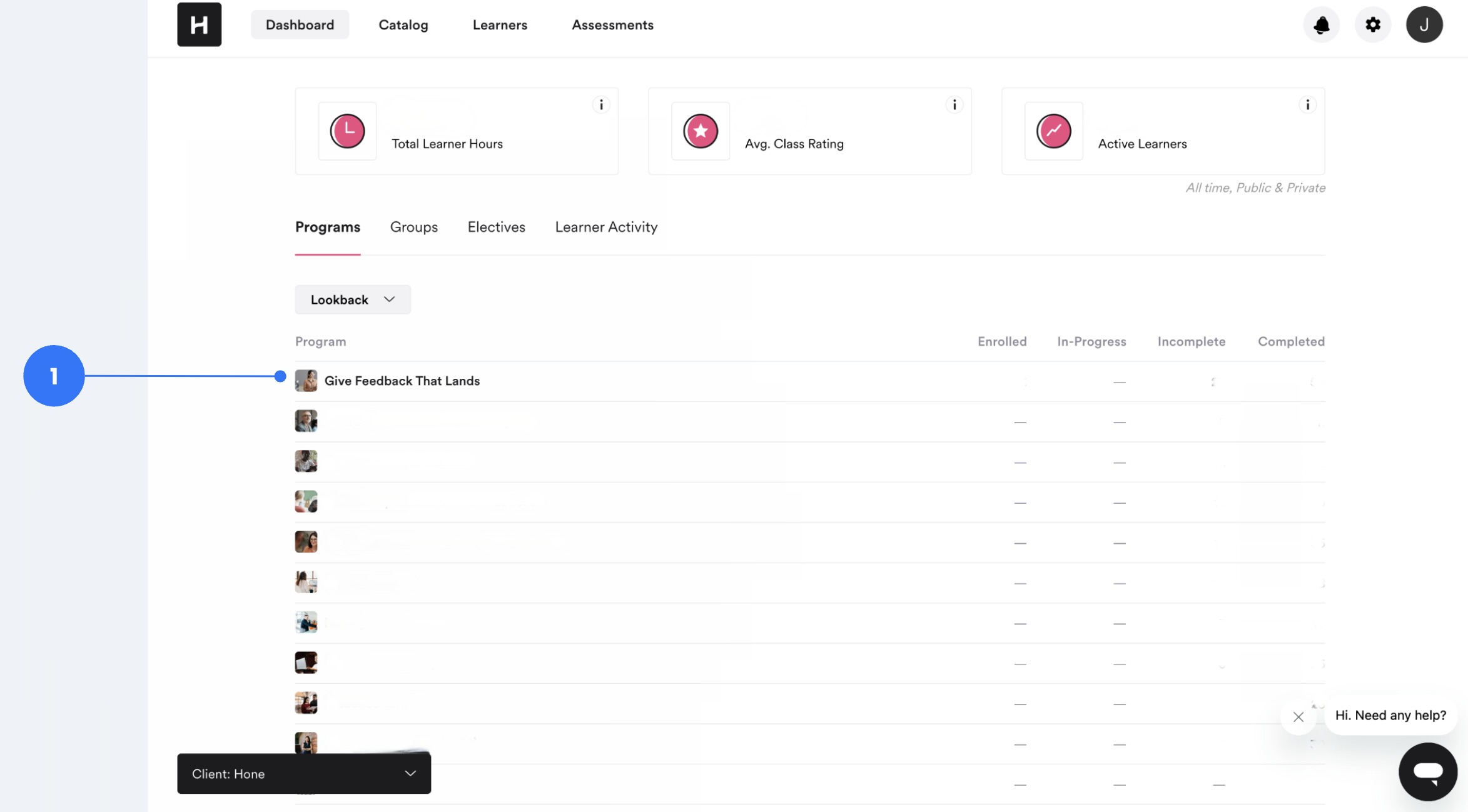 How to Export Learner Data – Hone Admin Support